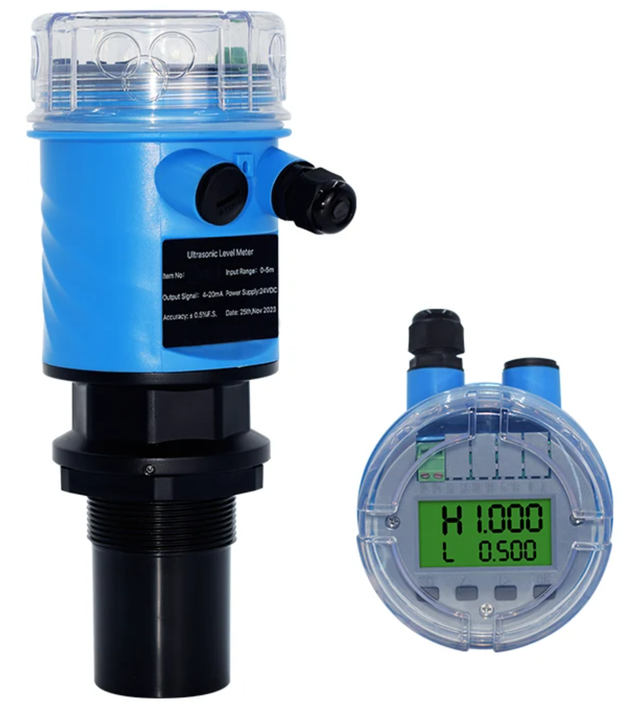 Ultrasonic Level Sensor 24v Dc 4 20ma Hilo Alarms Modbus Ultrasonic Level Measurement